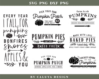 Fall Farmhouse Sign Making SVG Bundle For Cricut, Cameo Silhouette ...