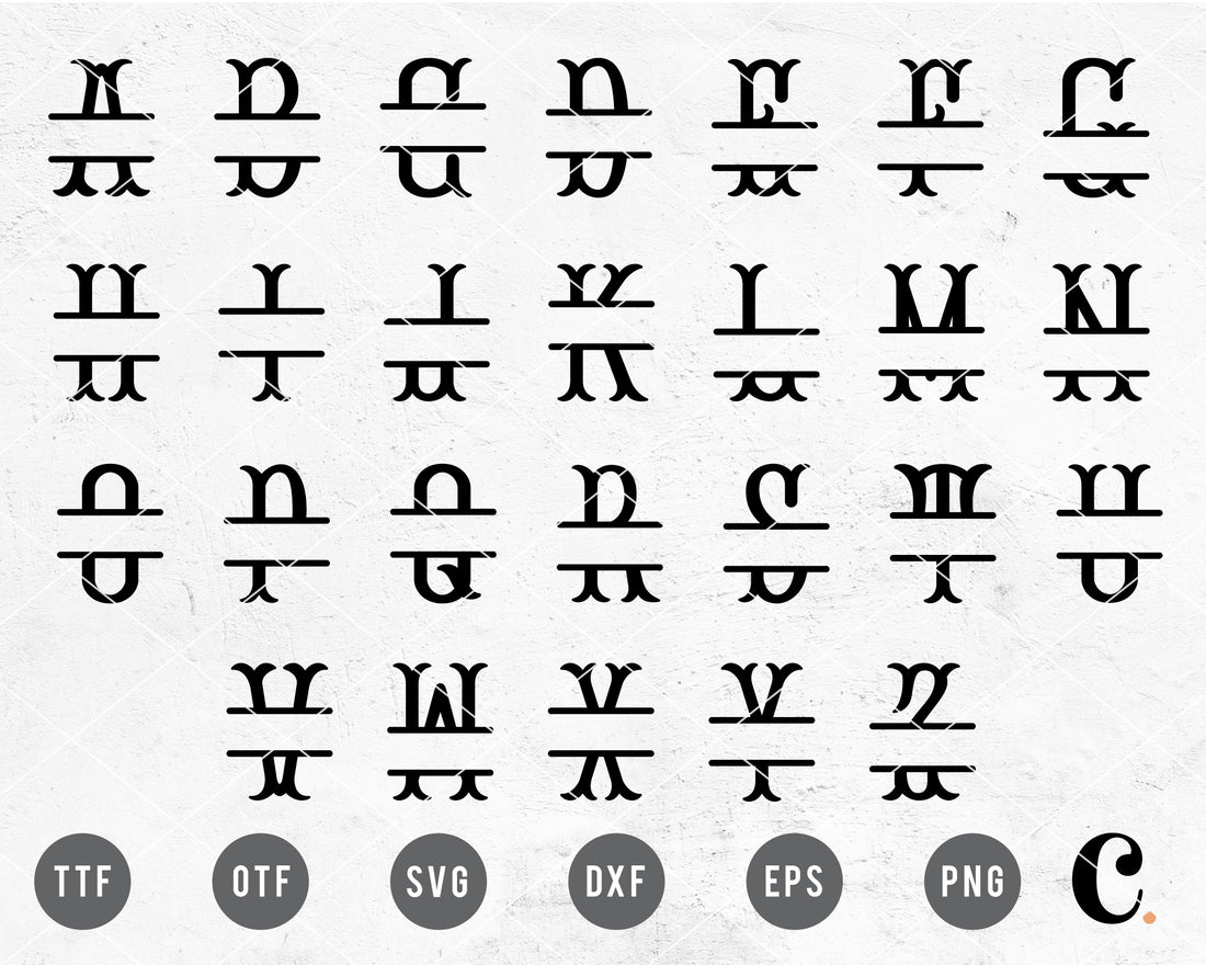 Fishtail Monogram SVG Cut File – Caluya Design