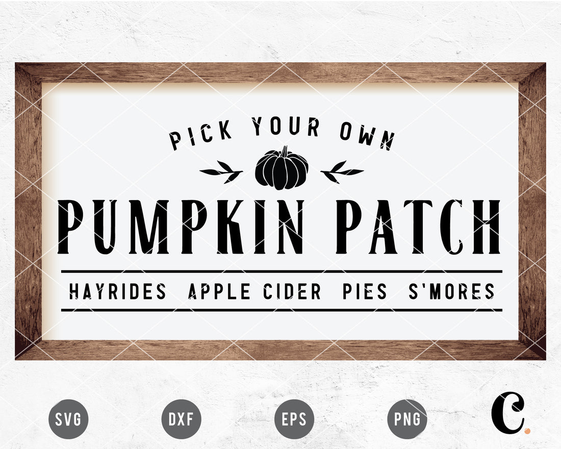 Farmhouse Pumpkin Patch Sign SVG For Cricut, Cameo Silhouette – Caluya ...