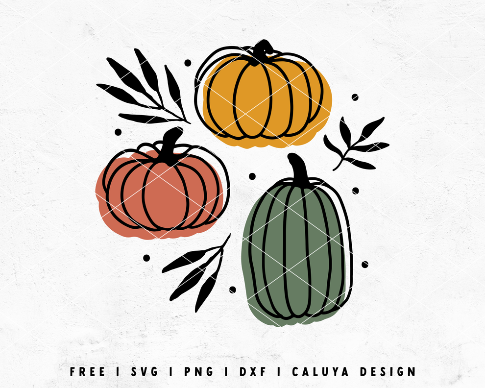 FREE Fall Pumpkin SVG | Line Art Pumpkin SVG Cut File for Cricut, Cameo ...