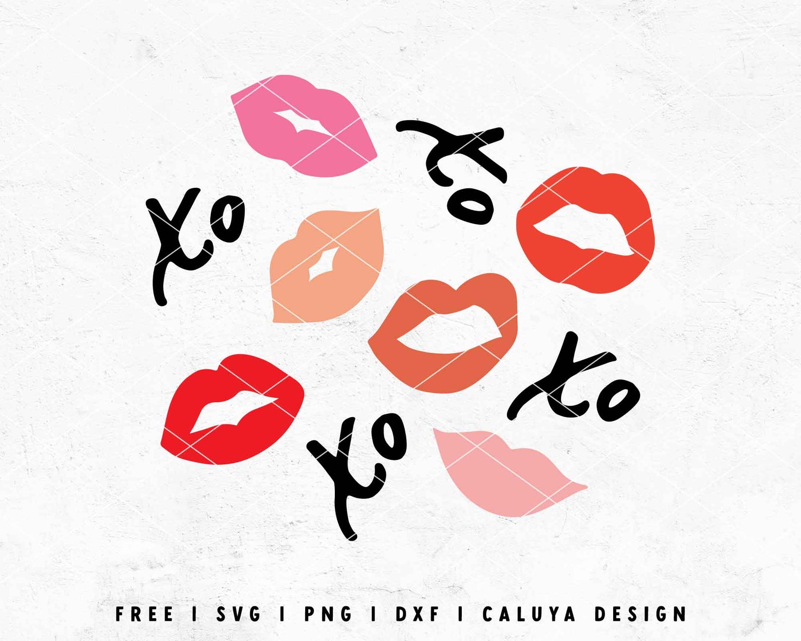 FREE Lips SVG | xo SVG | Valentine's Day SVG Cut File for Cricut, Cameo ...