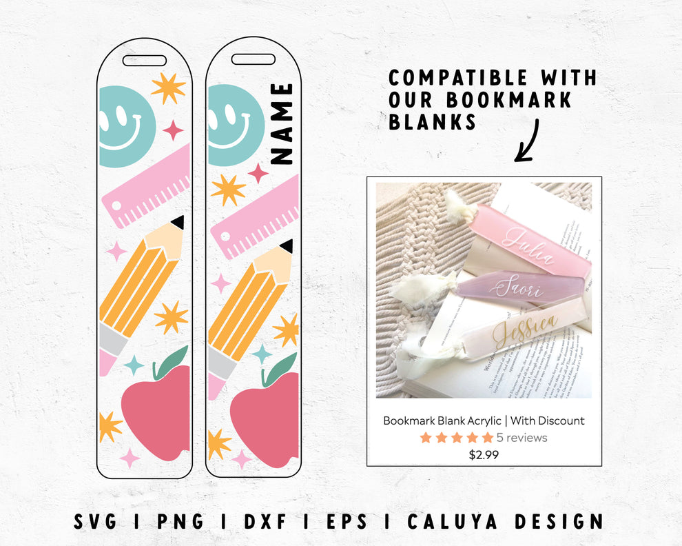 Kids School SVG | Bookmark Template SVG – Caluya Design