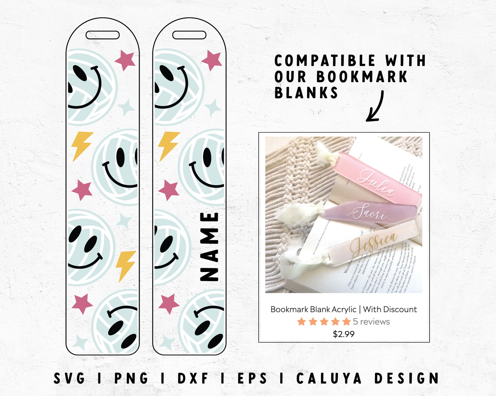 Volleyball SVG | Bookmark Template SVG – Caluya Design