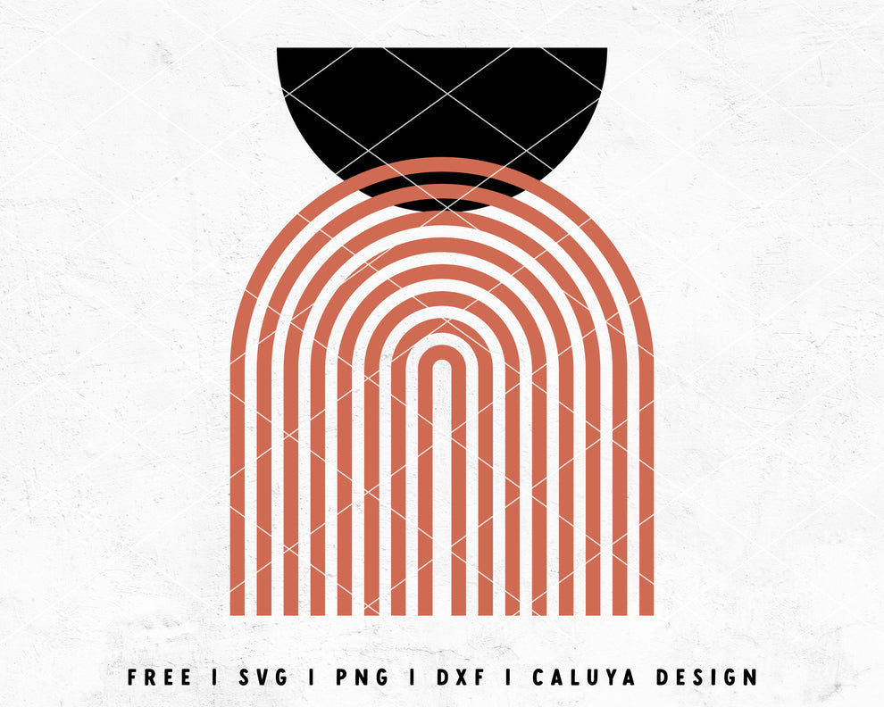 FREE Mid-Century Art SVG | Boho Abstract Wall Art SVG Cut File for ...