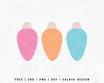 FREE Pastel Christmas Lights SVG | Retro Christmas SVG Cut File for ...