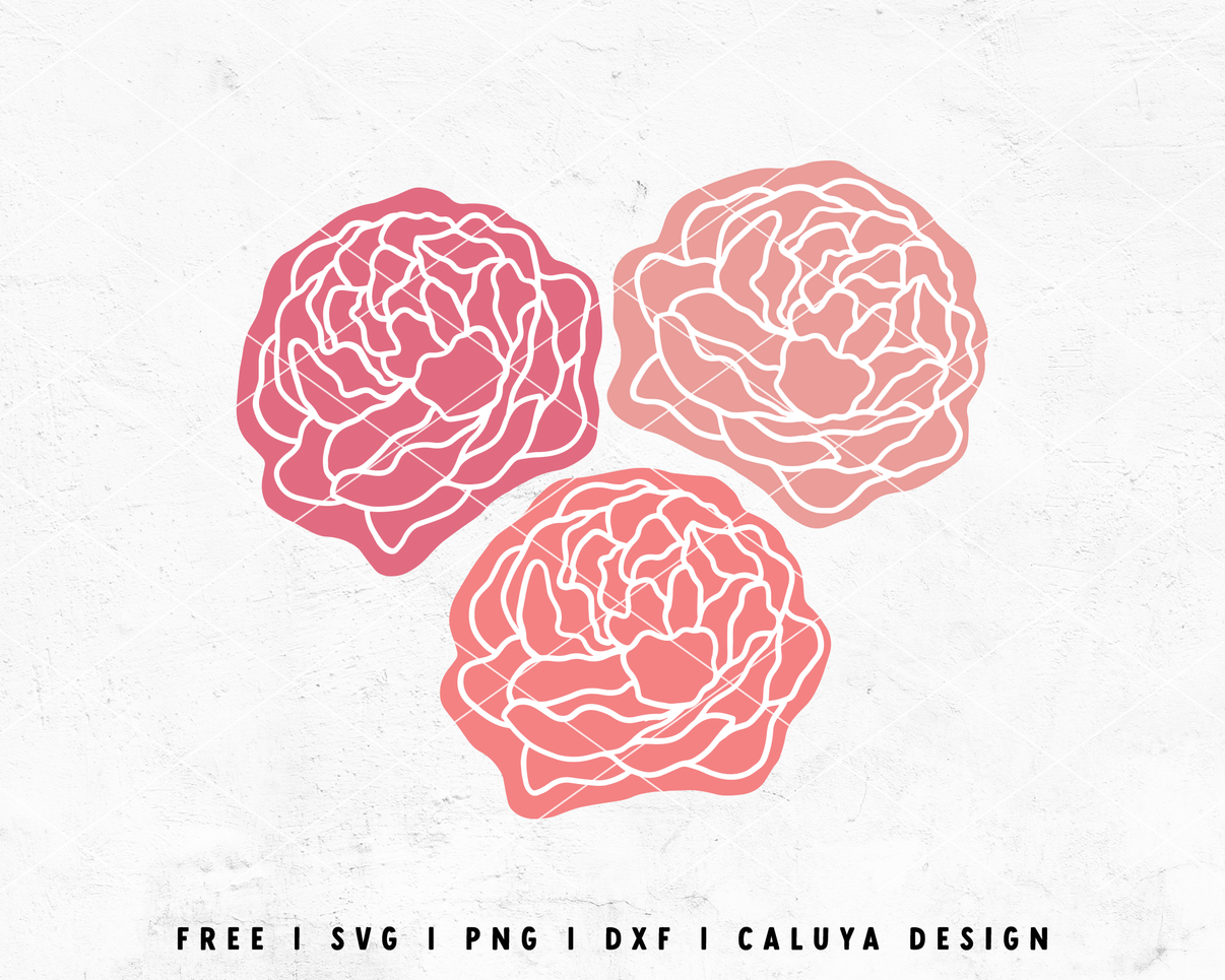 FREE Elegant Peopy SVG | Hand Drawn Flower SVG Cut File for Cricut ...