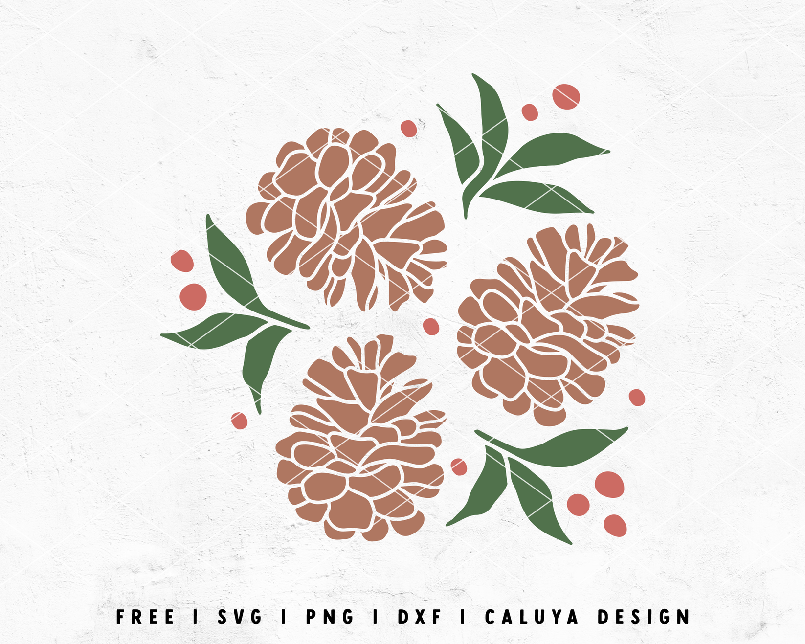 FREE Pine Cone SVG | Holiday SVG Cut File for Cricut, Cameo Silhouette ...