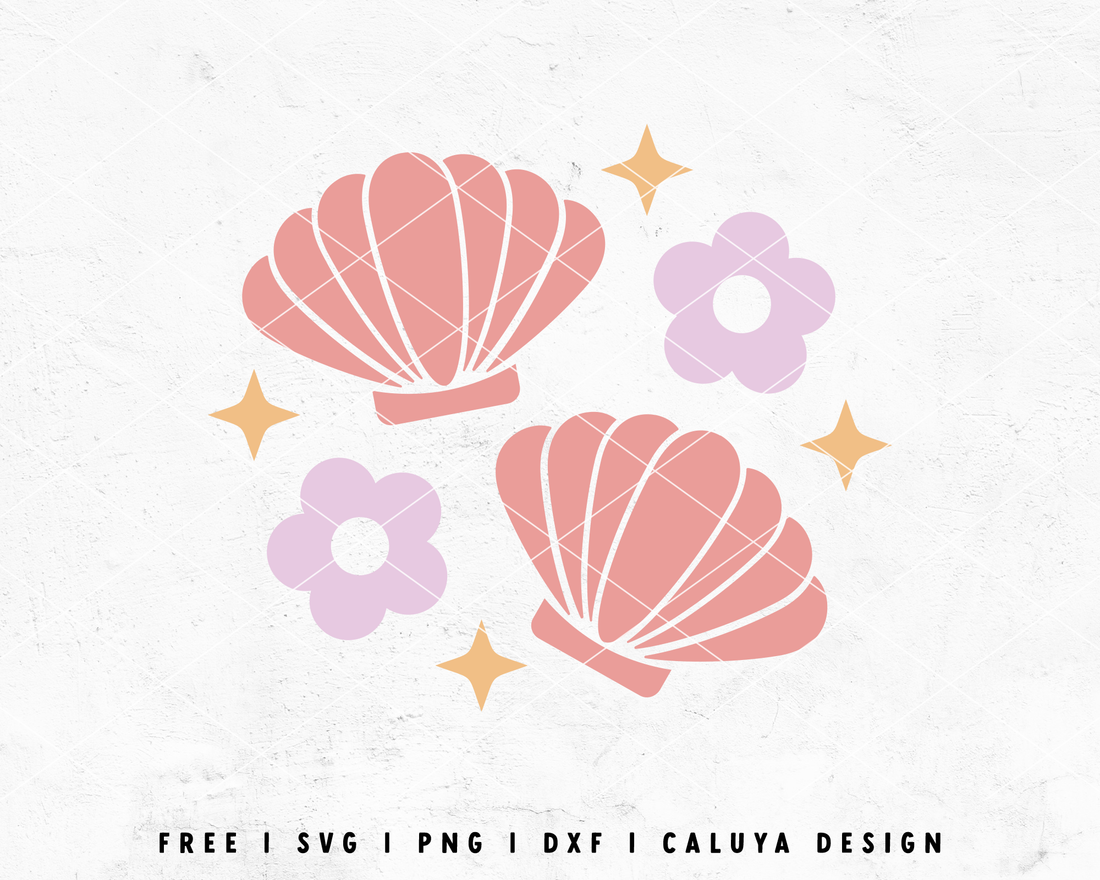 FREE Seashell SVG | Summer SVG | Mermaid SVG Cut File for Cricut, Cameo ...