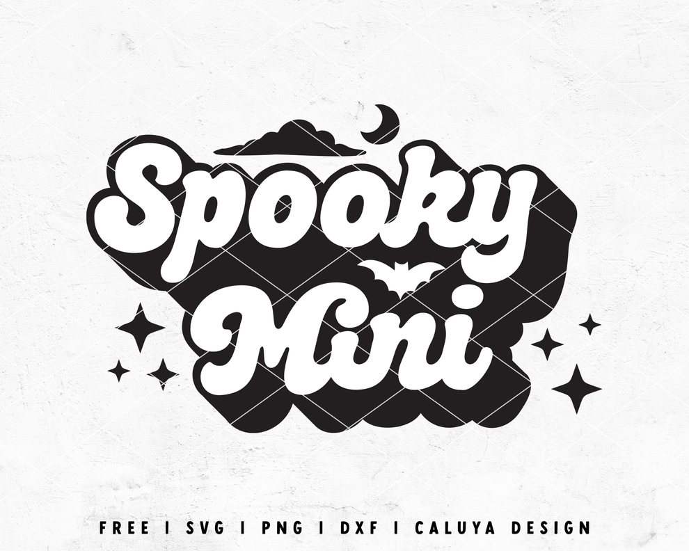 FREE Spooky Mini SVG | Retro Halloween SVG Cut File for Cricut, Cameo ...