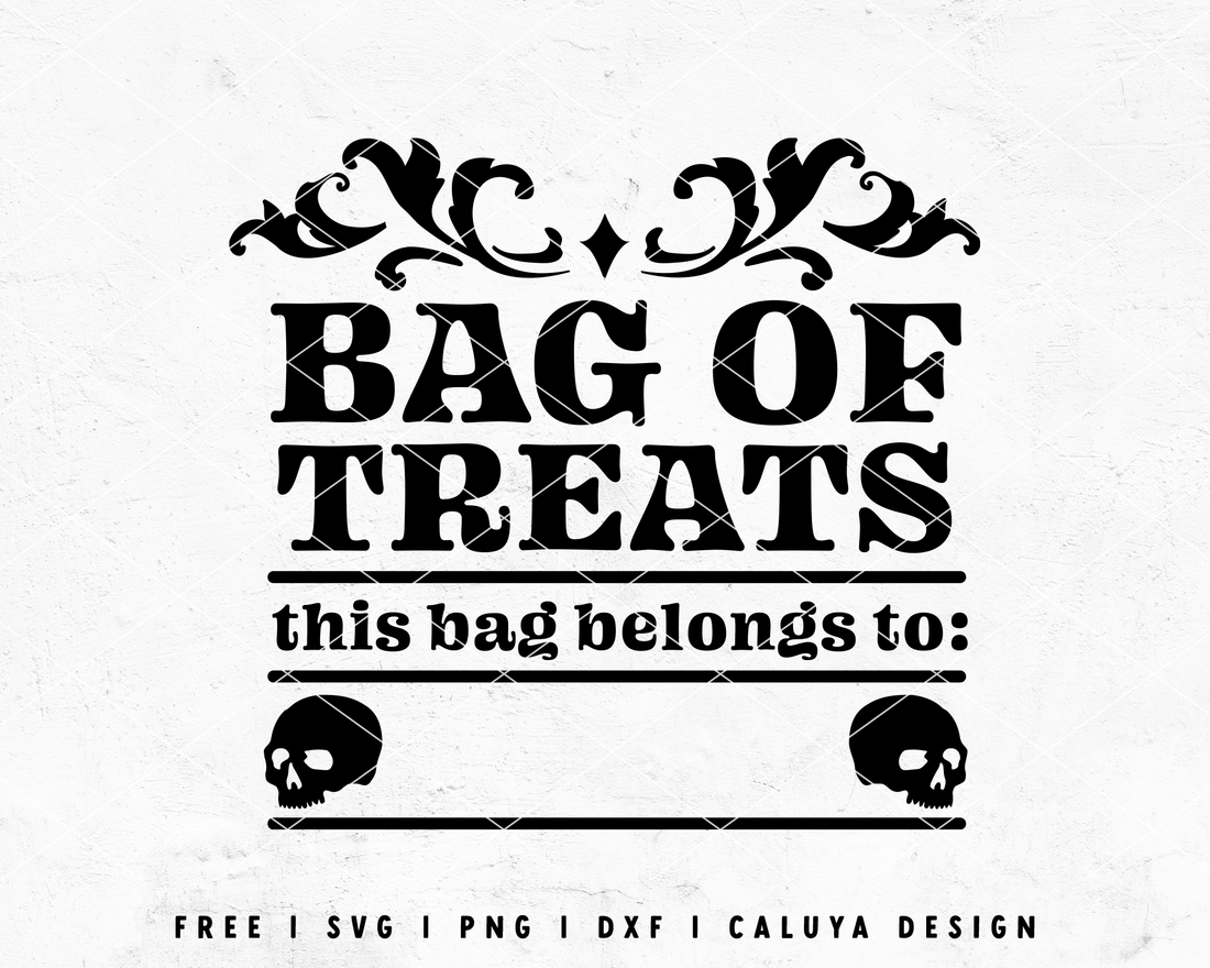 FREE Bag Of Treat SVG | Halloween Bag SVG Cut File for Cricut, Cameo ...