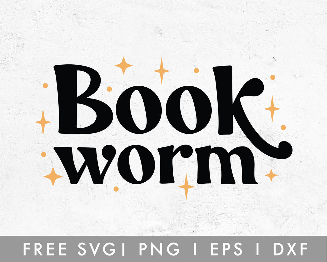 FREE Book Worm SVG For Cricut, Cameo Silhouette – Caluya Design