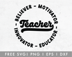 FREE Circle Teacher SVG For Cricut, Cameo Silhouette – Caluya Design