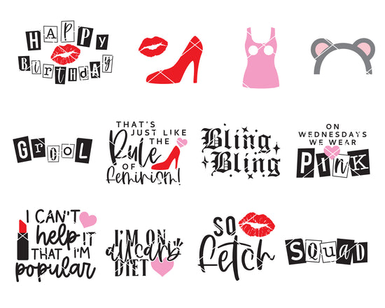 Mean Girls Inspired SVG Bundle | Cuttable File For Cricut – Caluya Design