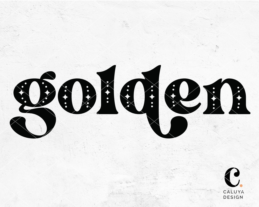 Golden SVG For Cricut, Cameo Silhouette – Caluya Design