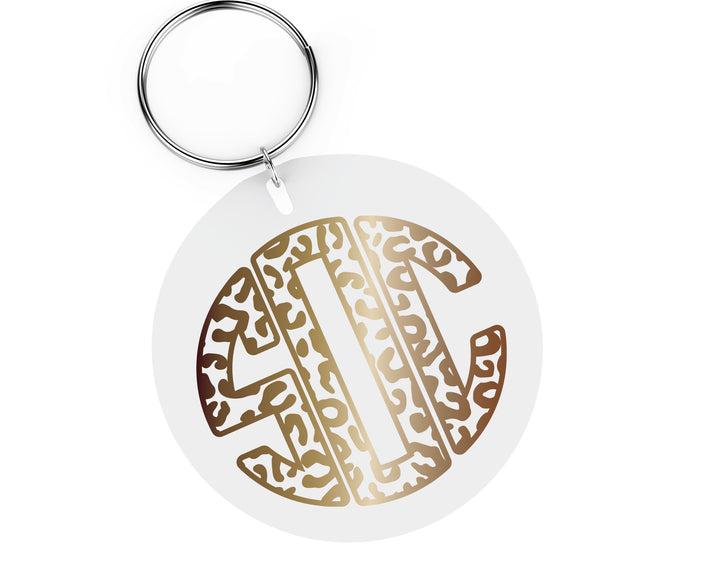 Leopard Round Monogram SVG Font For Cricut Craft Project – Caluya Design