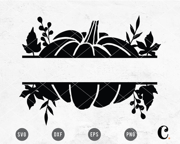 Pumpkin Split Monogram SVG For Cricut, Cameo Silhouette – Caluya Design