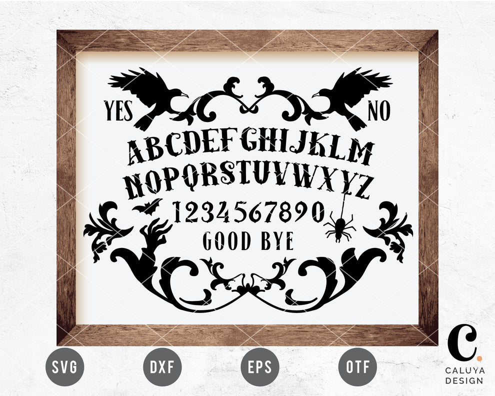 Ouija Board SVG For Cricut, Cameo Silhouette – Caluya Design
