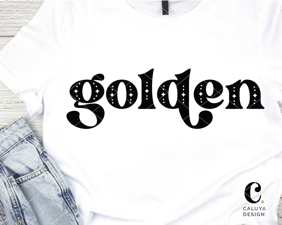 Golden SVG For Cricut, Cameo Silhouette – Caluya Design