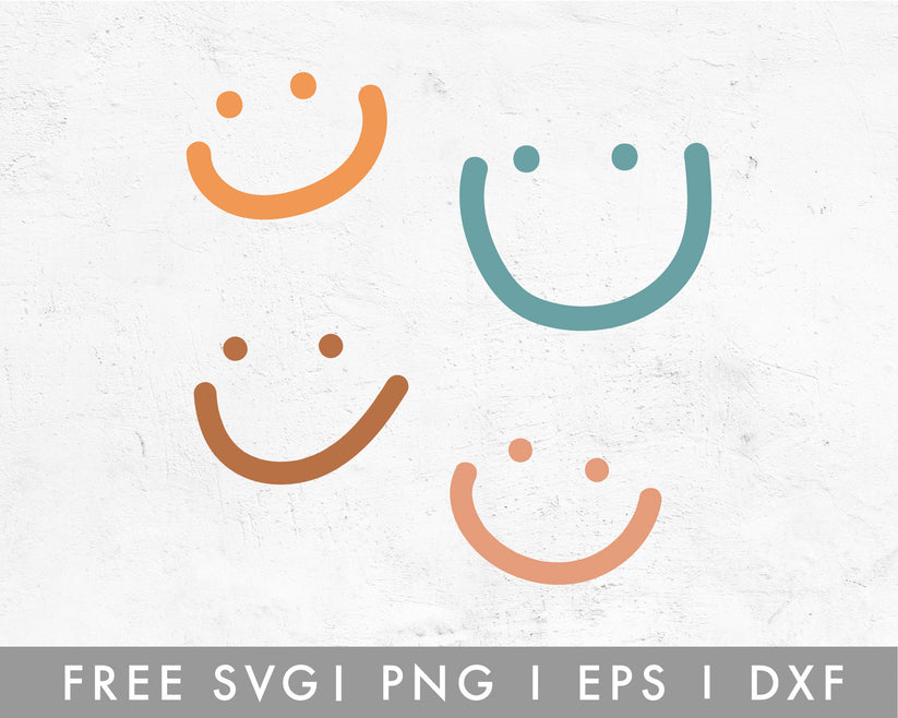 FREE Hand Drawn Smiley Faces SVG For Cricut, Cameo Silhouette – Caluya ...