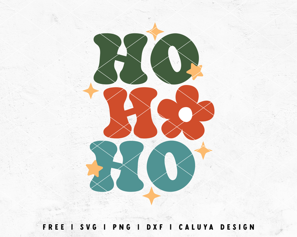 FREE Ho Ho Ho SVG | Retro Christmas SVG Cut File for Cricut, Cameo ...
