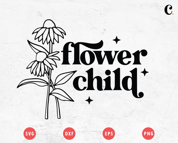 Boho Flower SVG | Flower Child SVG Cut File for Cricut, Cameo ...