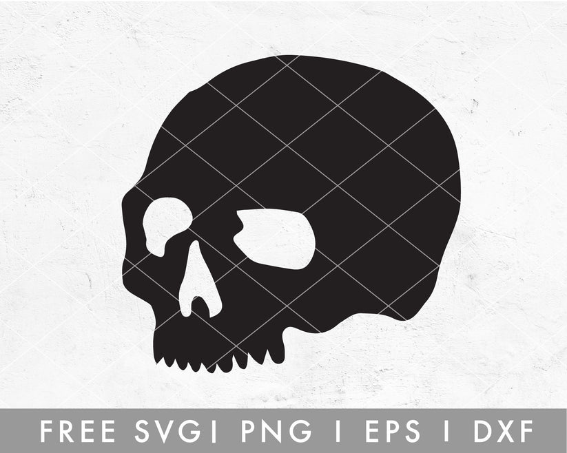 FREE Skull Head SVG For Cricut, Cameo Silhouette – Caluya Design