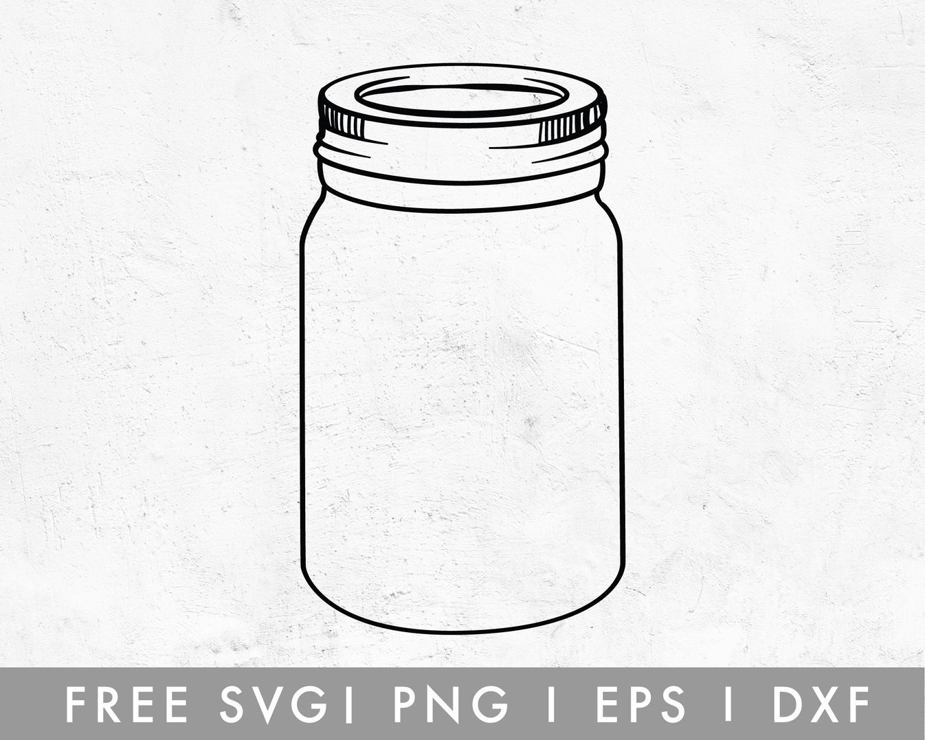 Free Blank Mason Jar SVG Cut File for Cricut, Cameo Silhouette – Caluya ...