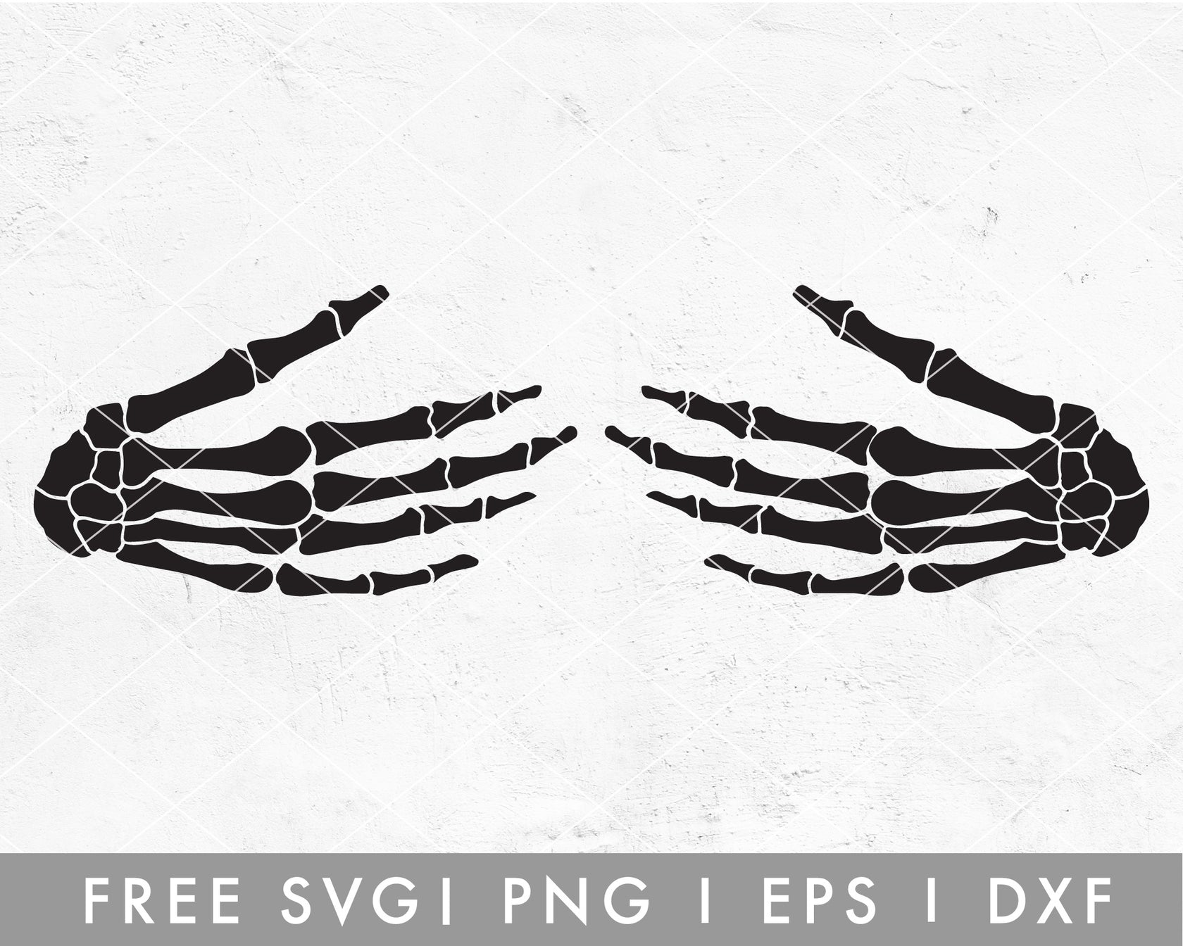 FREE Hugging Skeleton Hands SVG Cut File for Cricut, Cameo Silhouette ...