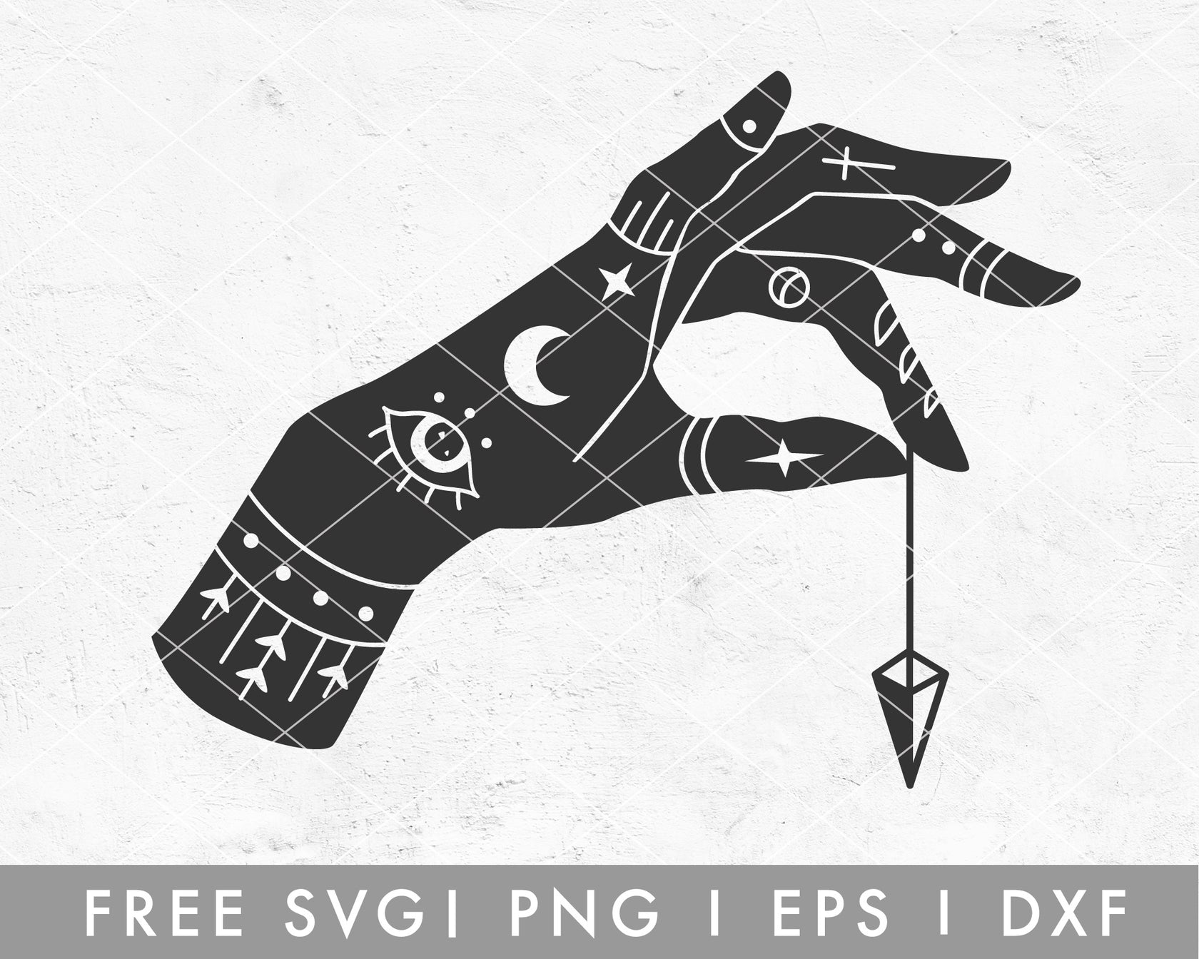 Free Mythical Hand SVG Cut File for Cricut, Cameo Silhouette – Caluya ...