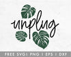 FREE Unplug SVG File for Cricut, Cameo Silhouette – Caluya Design