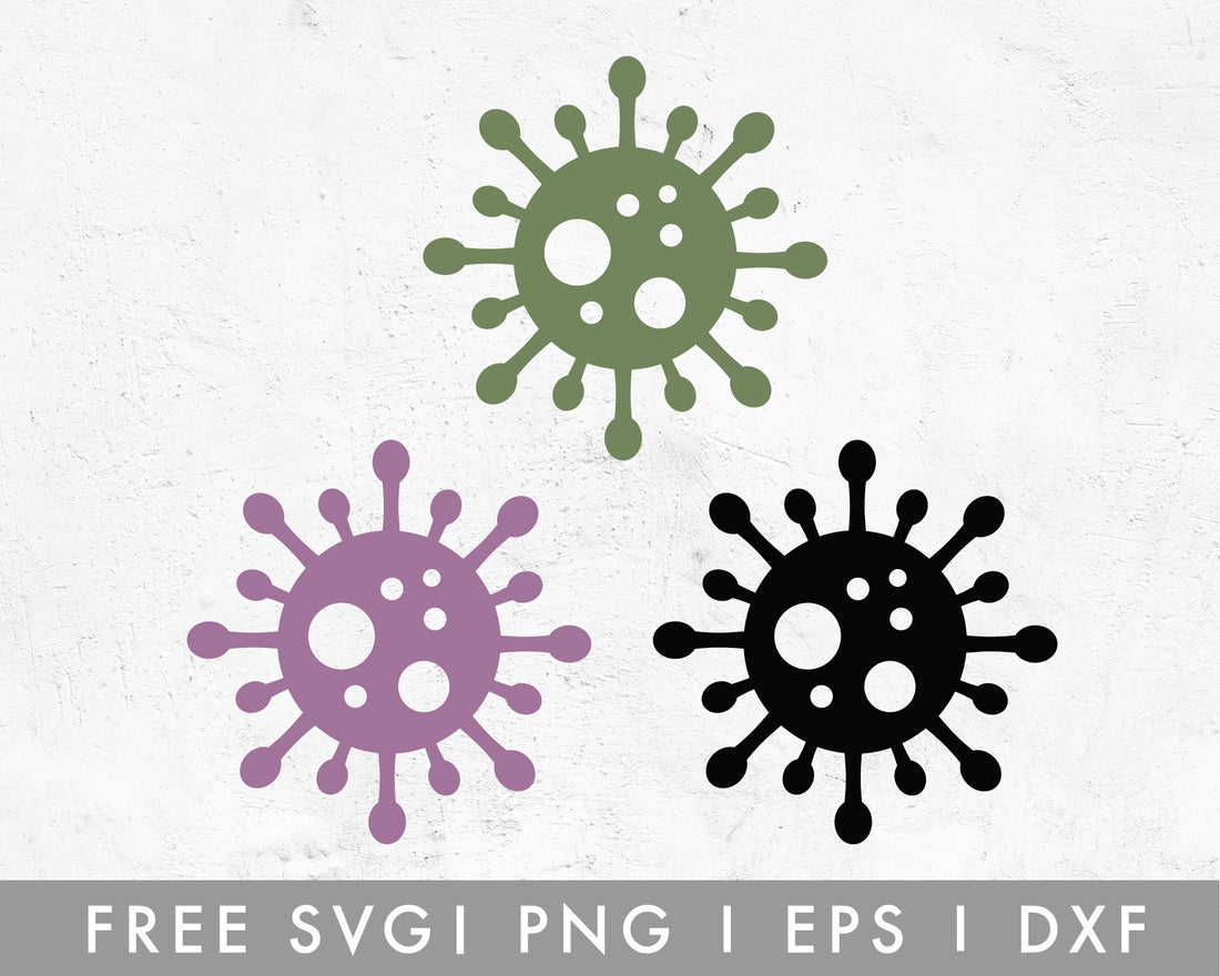 Free Virus SVG Cut File for Cricut, Cameo Silhouette – Caluya Design