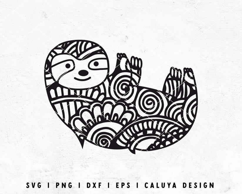 FREE Sloth SVG | Mandala SVG Cut File for Cricut, Cameo Silhouette ...