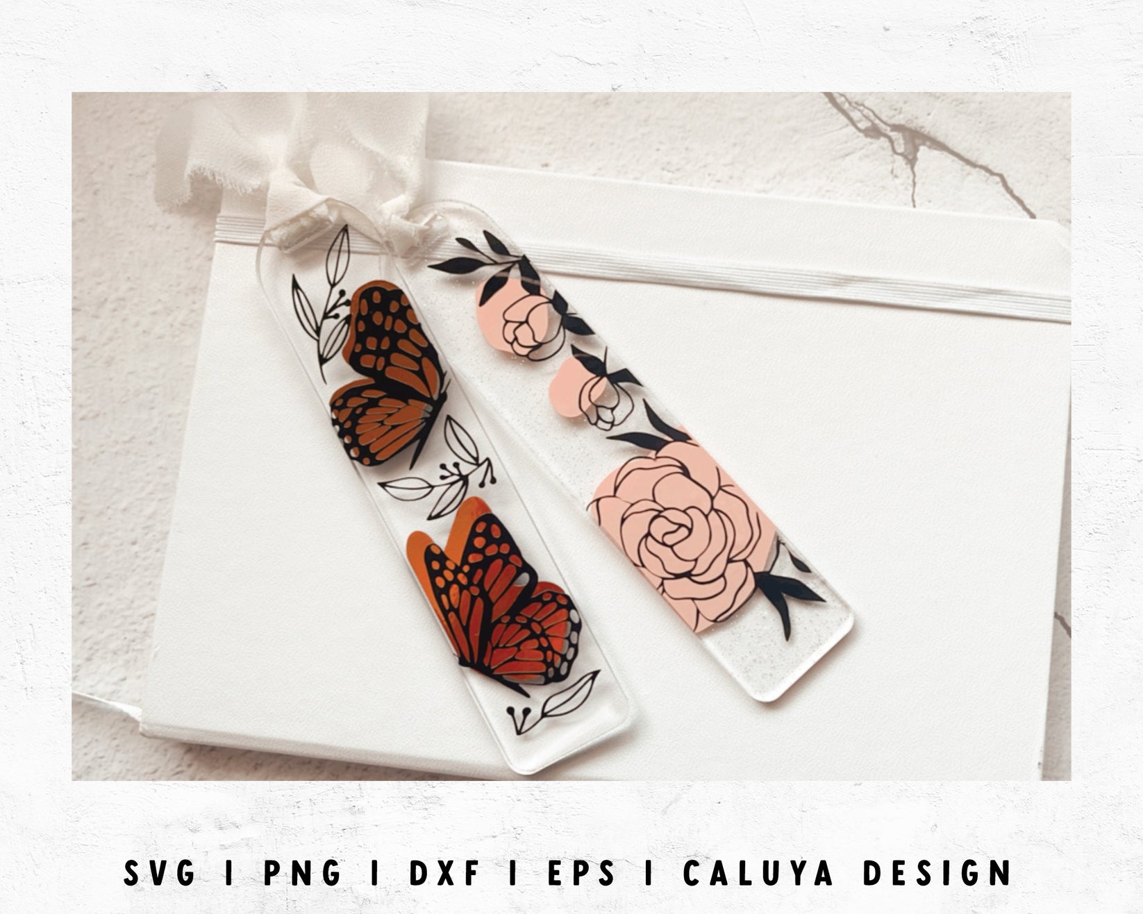 Bookmark Template SVG | Botanical Bookmark SVG – Caluya Design