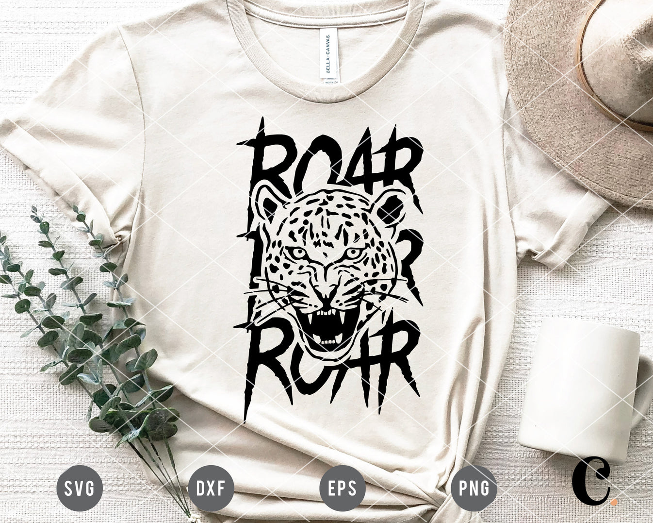 Roar Leopard SVG For Cricut, Cameo Silhouette – Caluya Design