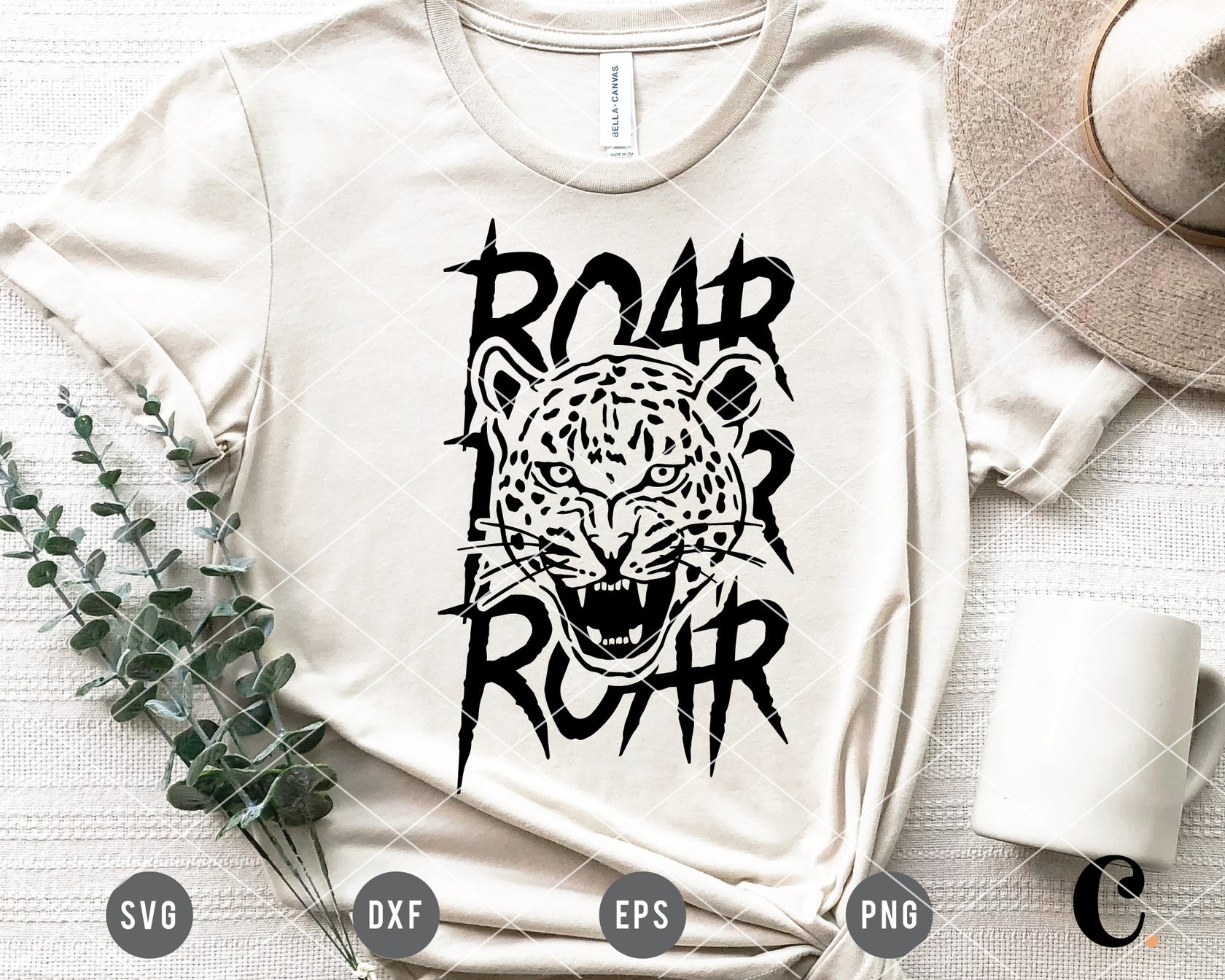 Roar Leopard SVG For Cricut, Cameo Silhouette – Caluya Design