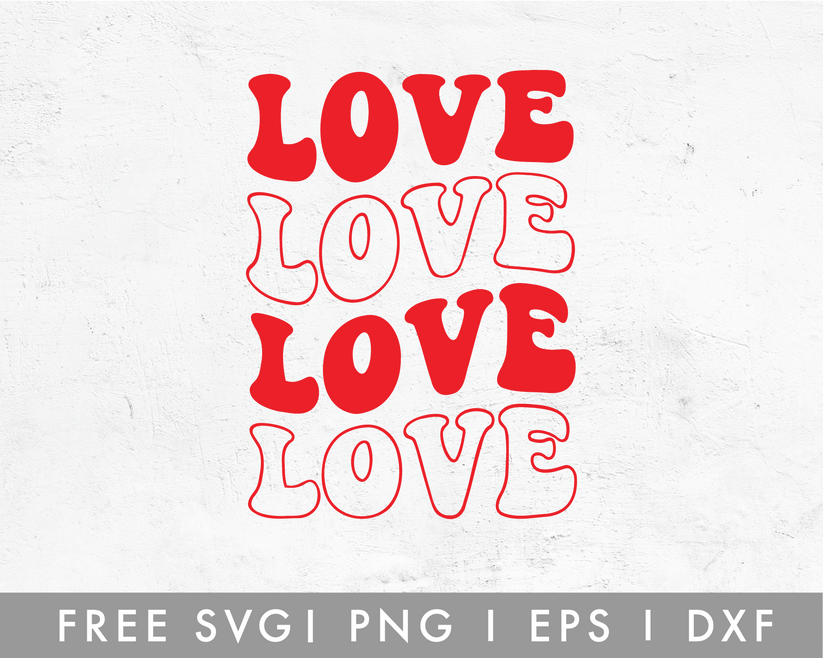 FREE Retro Love SVG For Cricut, Cameo Silhouette – Caluya Design