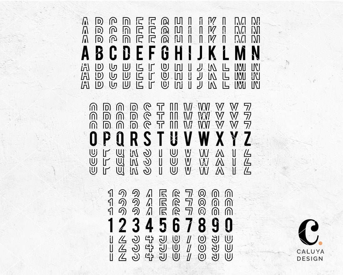 Stacked Letter Cricut Font Classic Ver. – Caluya Design