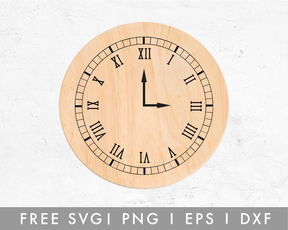 FREE Vintage Clock SVG For Cricut, Cameo Silhouette – Caluya Design