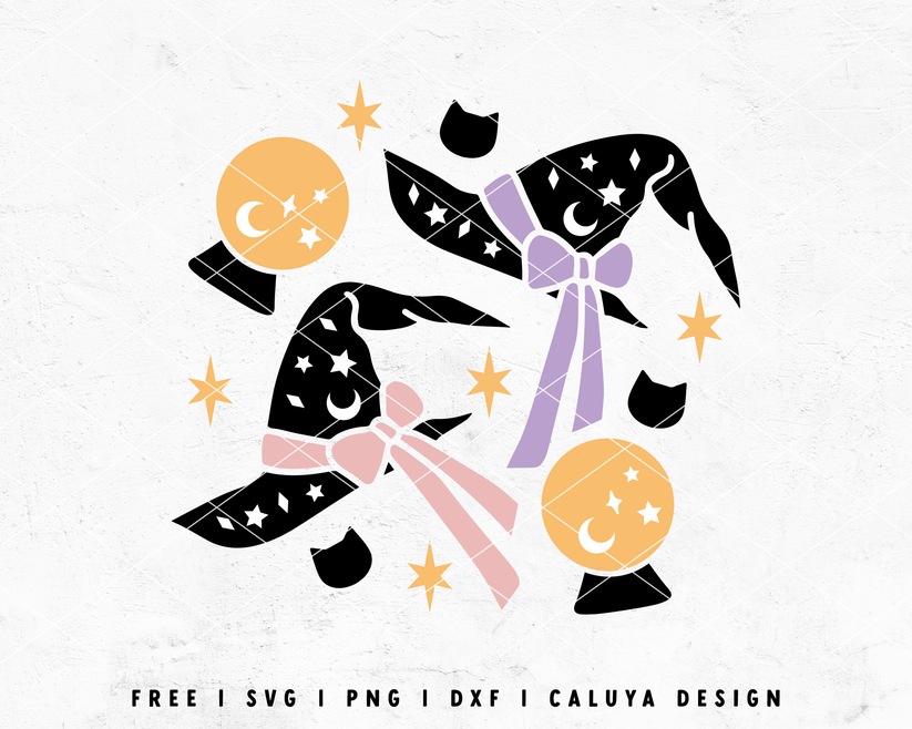 FREE Halloween SVG | Witch Set SVG Cut File for Cricut, Cameo ...